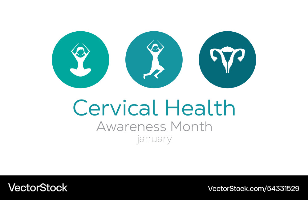 Cervical health awareness month Royalty Free Vector Image