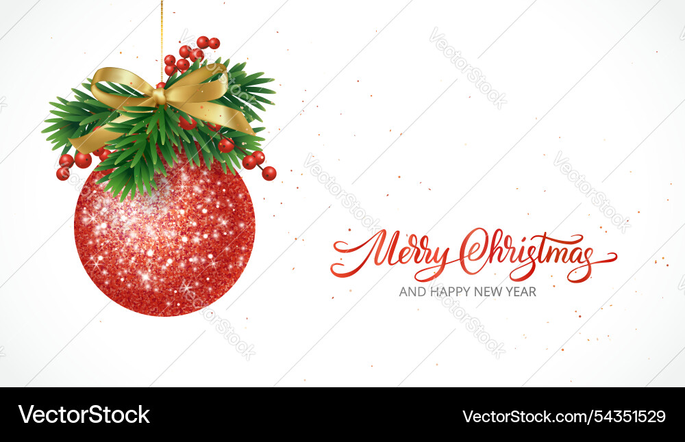 Christmas holiday decoration merry Royalty Free Vector Image