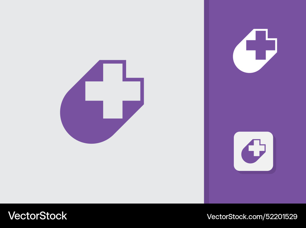 Cross medical logo design template Royalty Free Vector Image