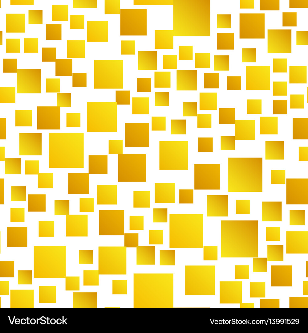 Gold squares seamless pattern Royalty Free Vector Image