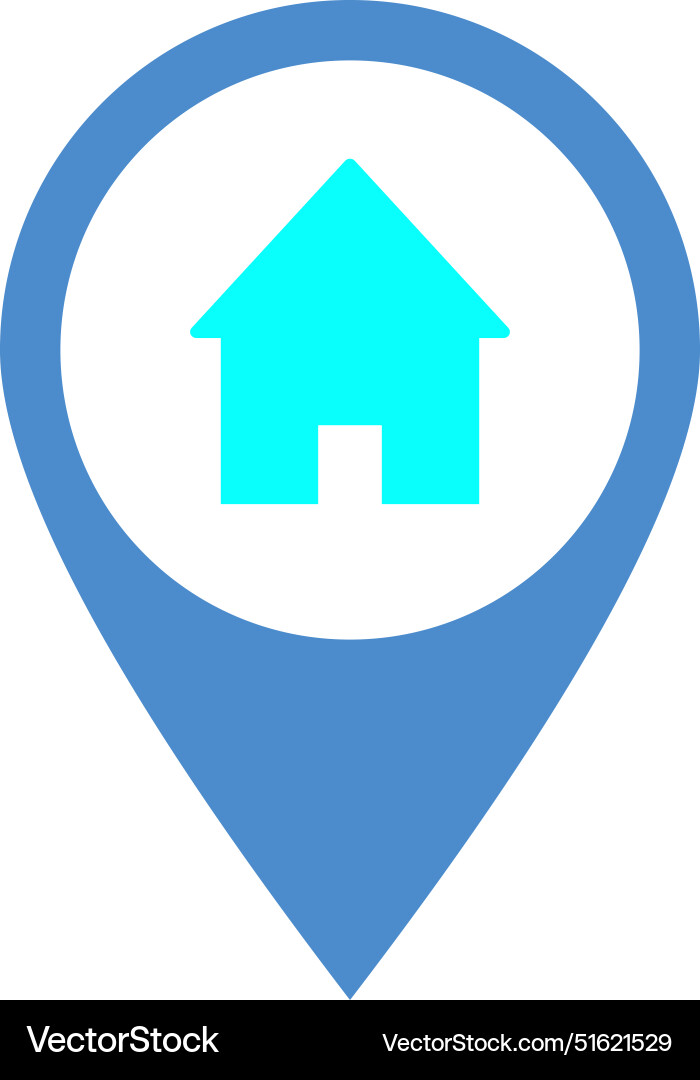 Home location color map pin point house Royalty Free Vector