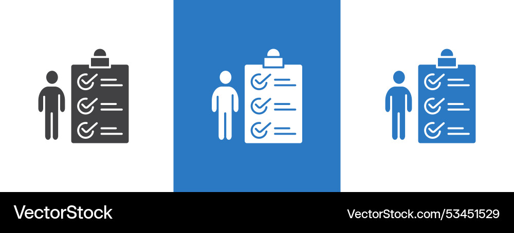 Personal assessment icon thin line Royalty Free Vector Image