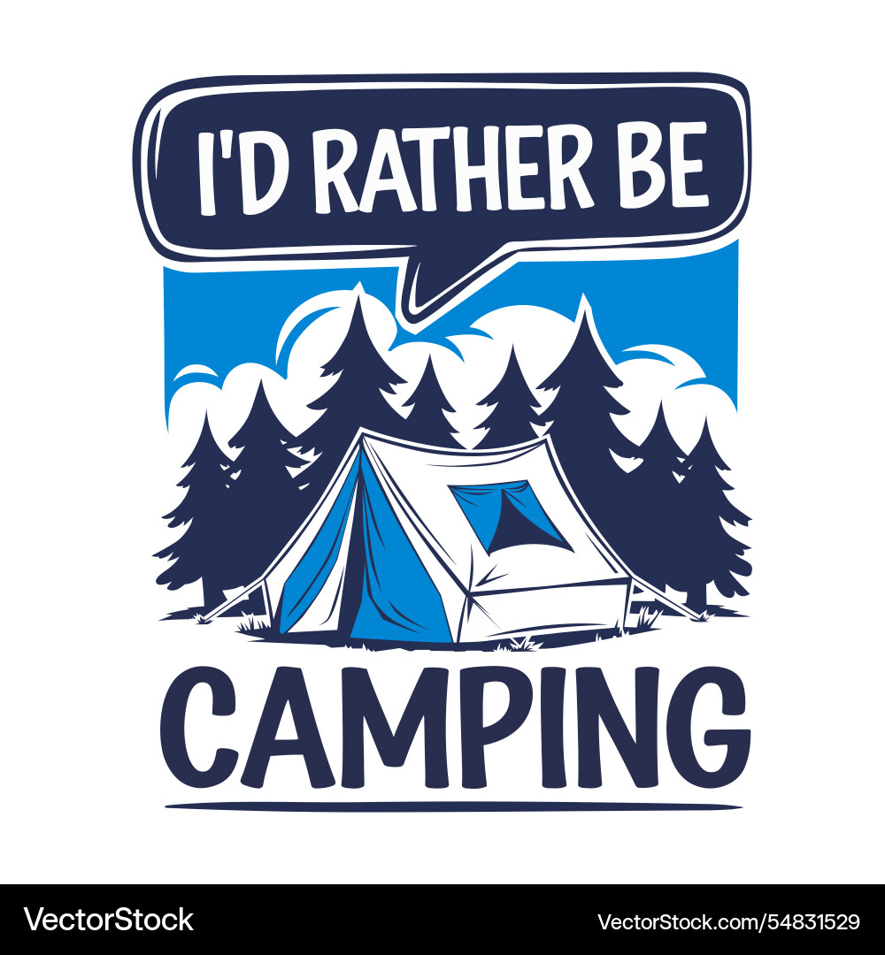 Playful graphic design with the text id rather Vector Image