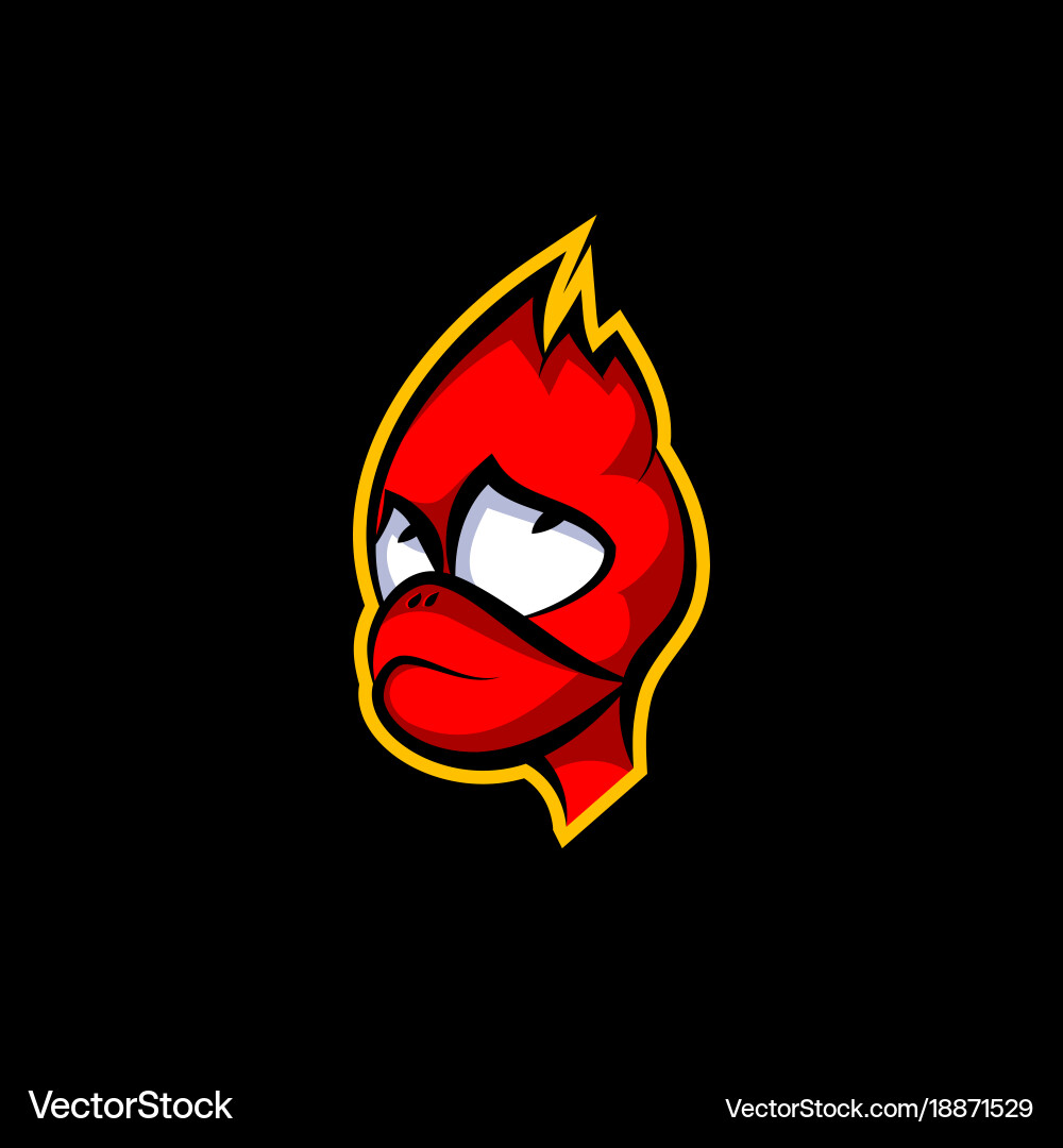 Red Fire Monkey Face Royalty Free Vector Image
