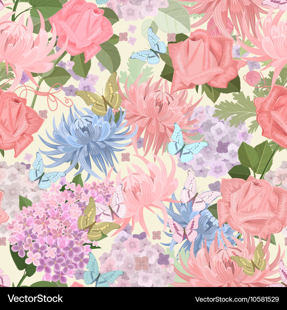 Seamless texture with delicate flowers Royalty Free Vector
