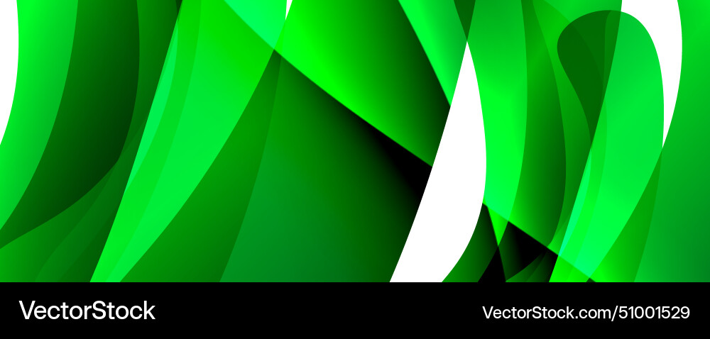 Vibrant green and white wave pattern on a clean Vector Image