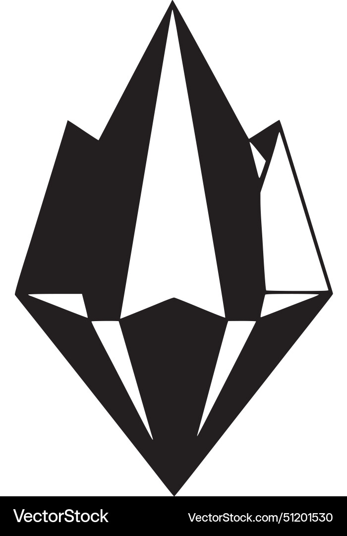 Crystal - minimalist and simple silhouette Vector Image