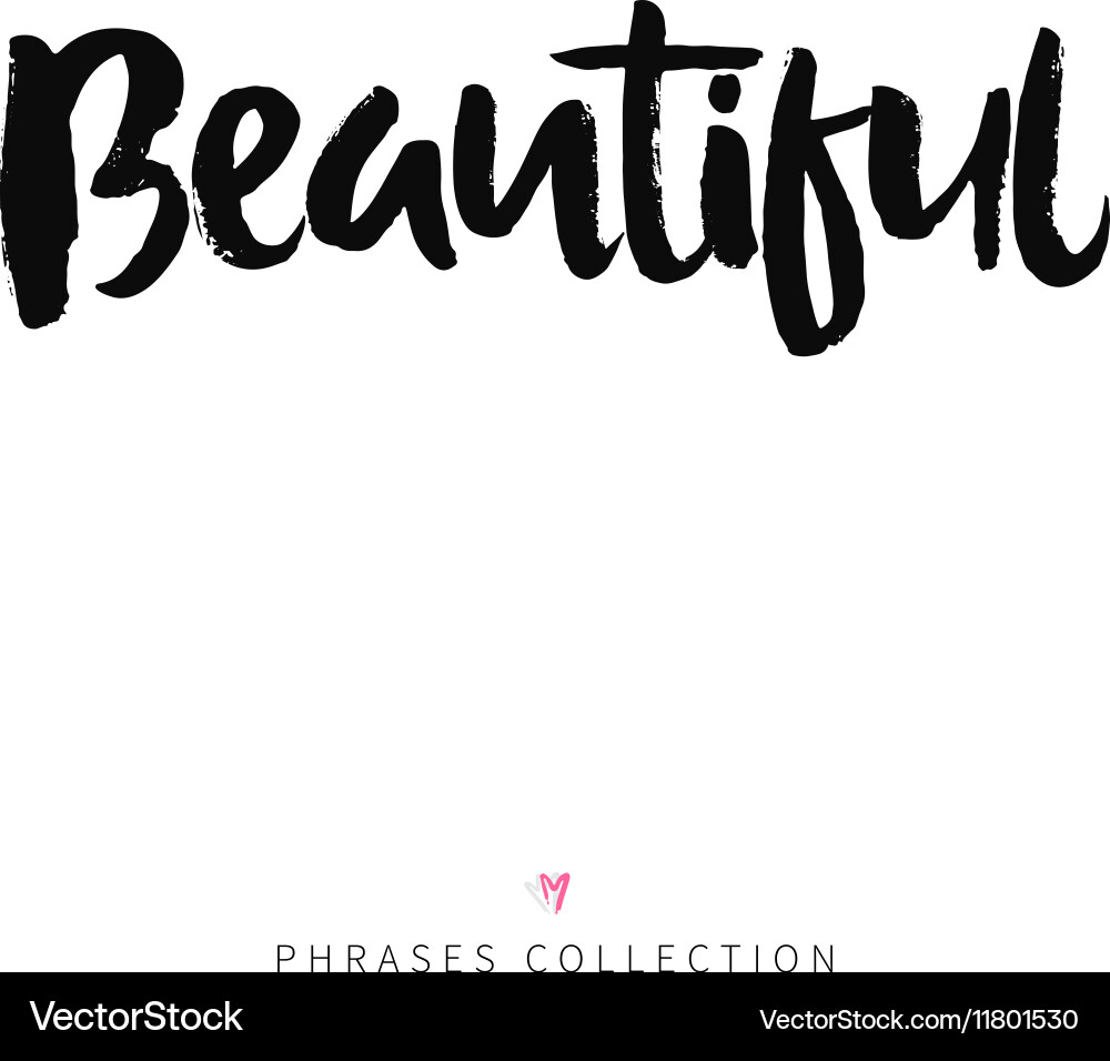 Hand drawn lettering poster Royalty Free Vector Image