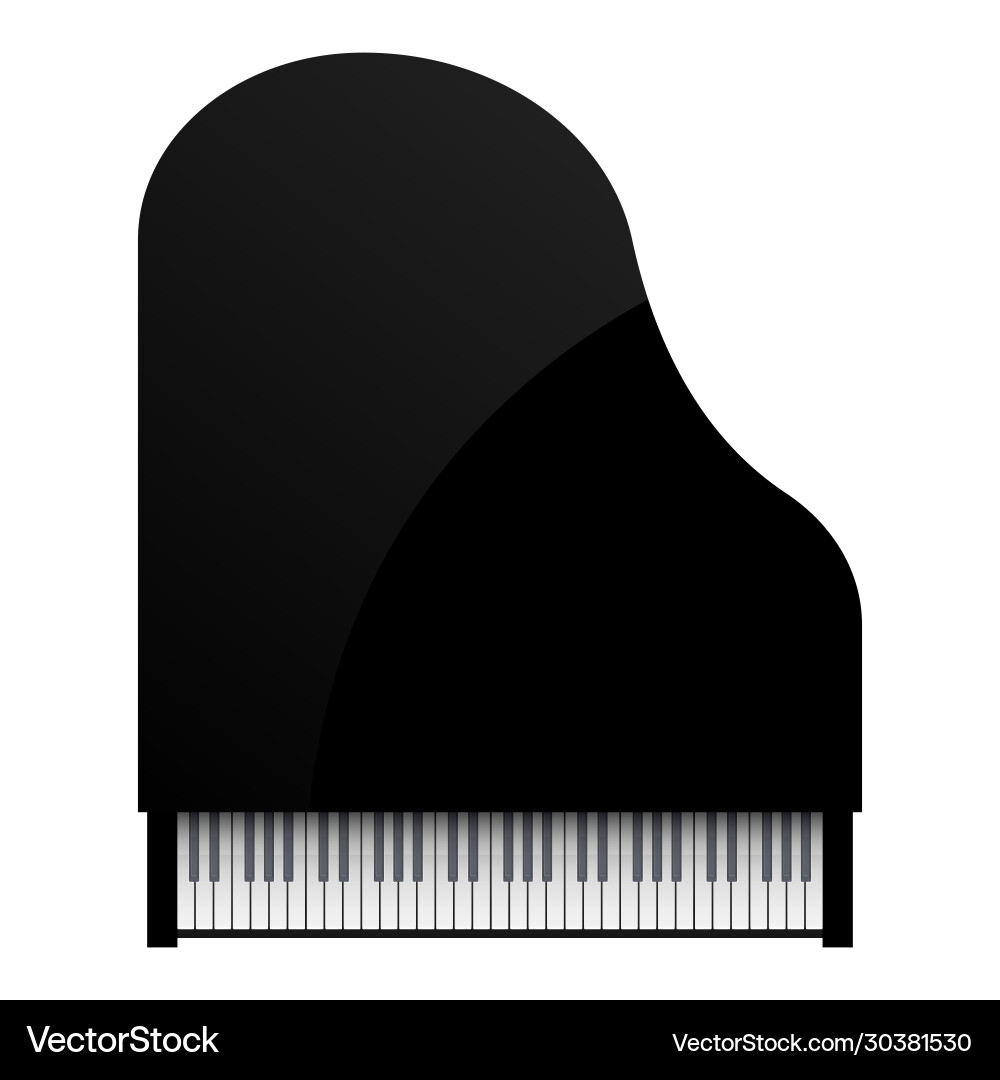 Piano top view Royalty Free Vector Image - VectorStock