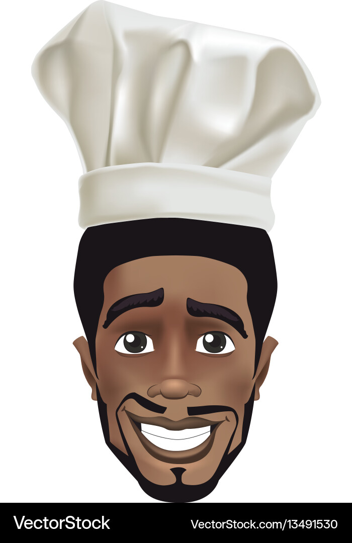 Smiling African Chef Royalty Free Vector Image