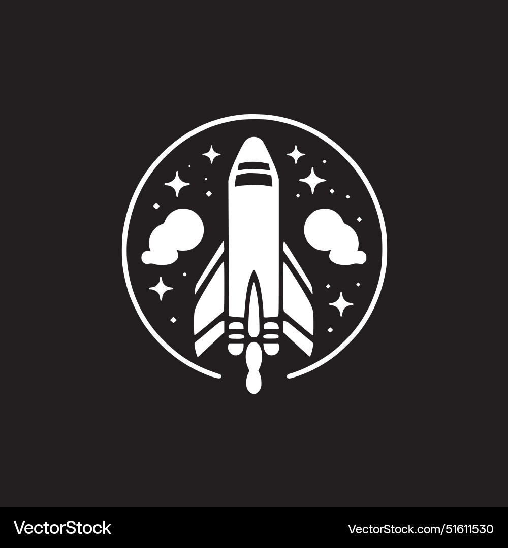 Space - minimalist and simple silhouette Vector Image