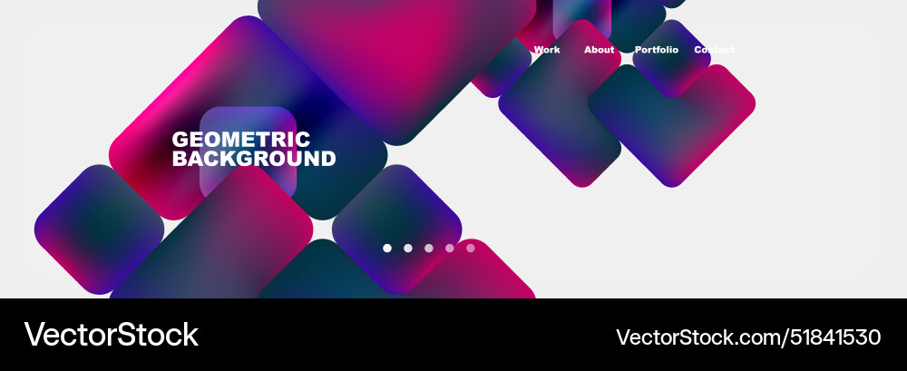 Square internet web page design template Vector Image