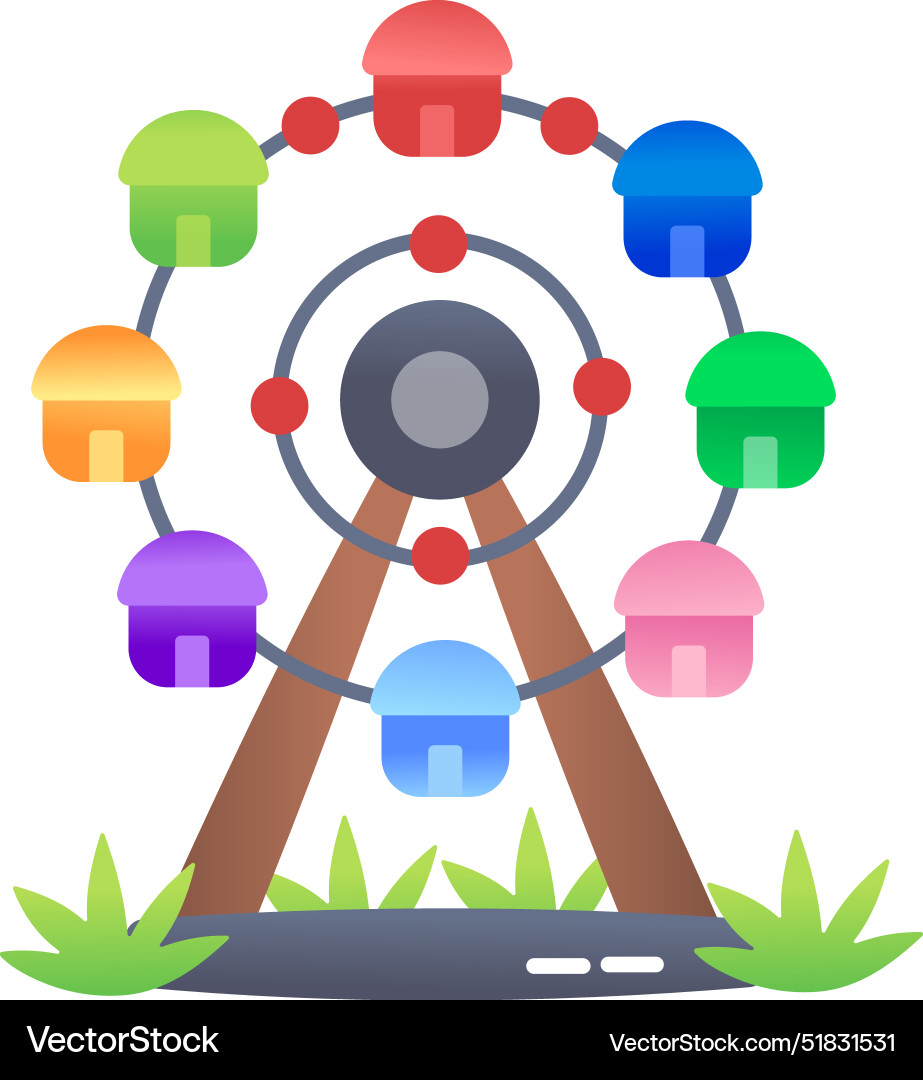 Ferris wheel Royalty Free Vector Image - VectorStock
