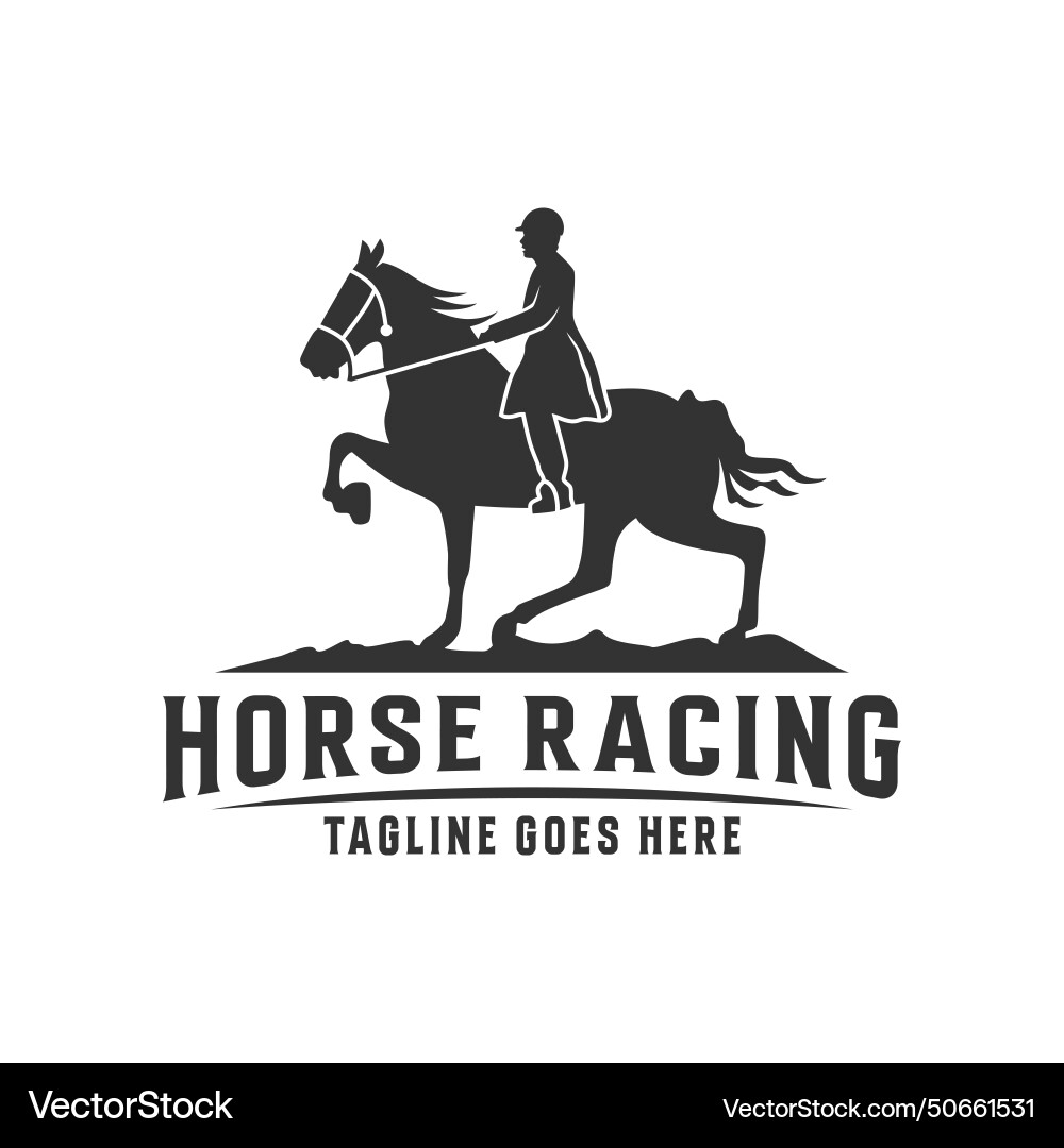 Horse racing logo Royalty Free Vector Image - VectorStock