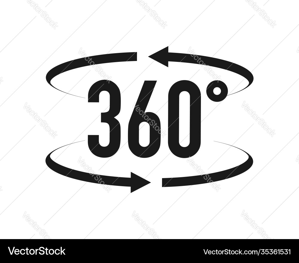 Signs with arrows to indicate rotation Royalty Free Vector