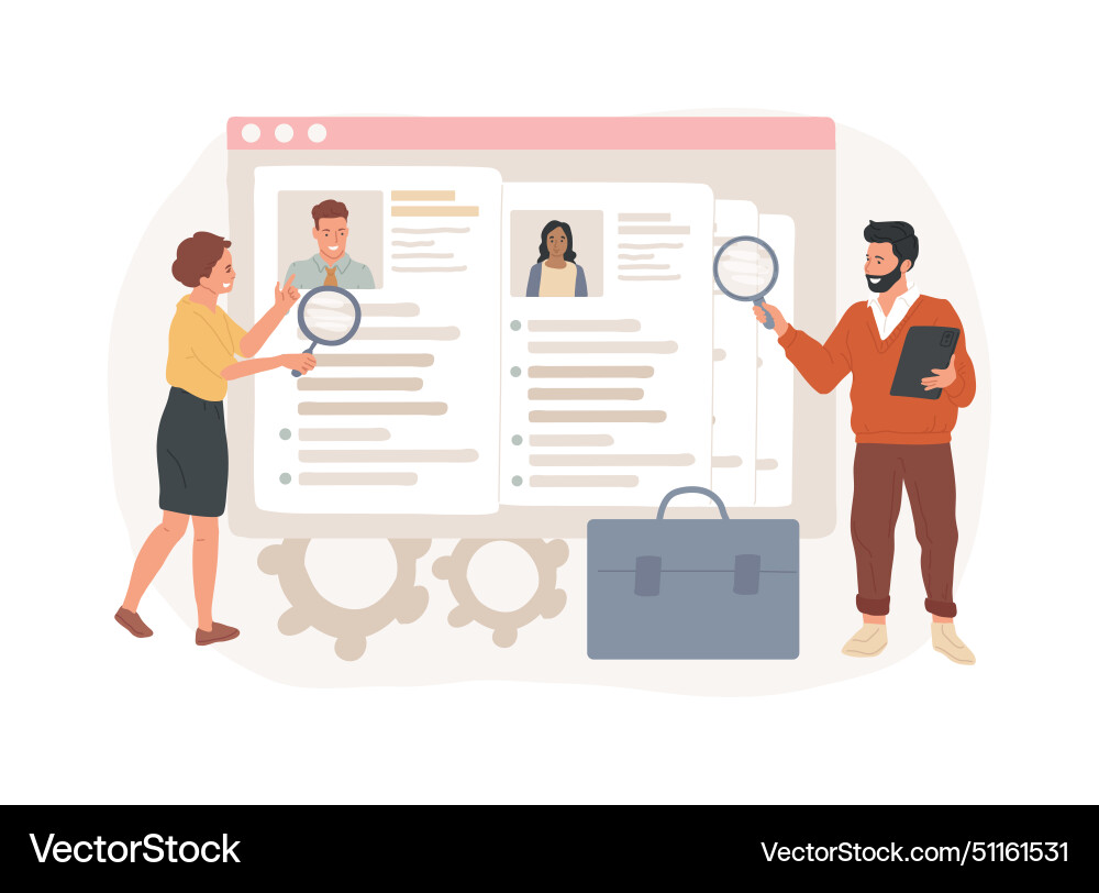 Wanted employees isolated concept Royalty Free Vector Image