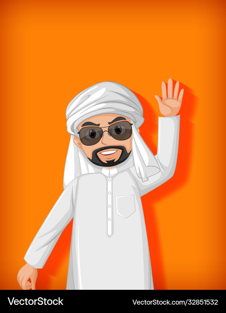 Arab man cartoon character – Royalty-Free Vector | VectorStock