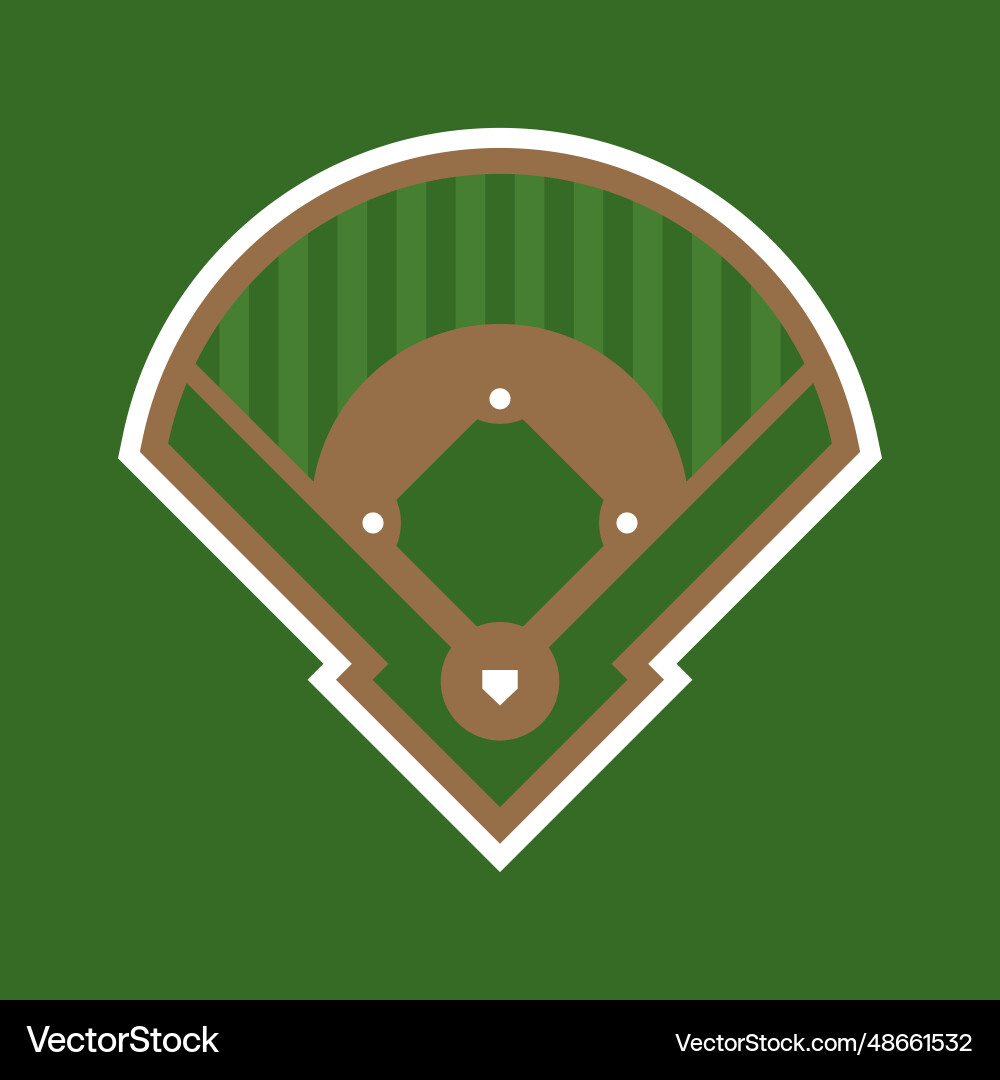 Baseball field icon Royalty Free Vector Image - VectorStock