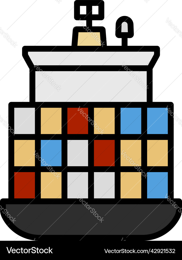 Container ship icon Royalty Free Vector Image - VectorStock
