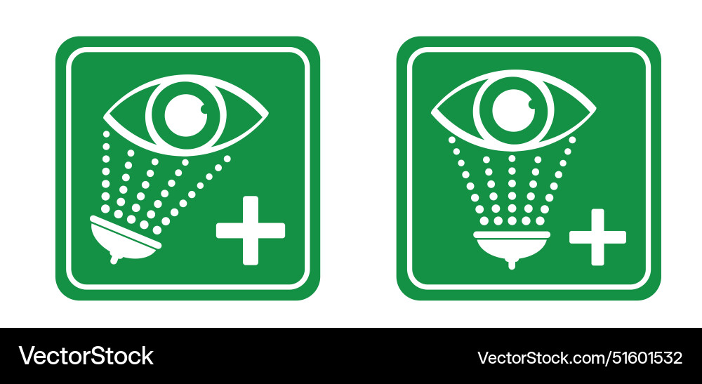 Emergency eye wash and shower douche Royalty Free Vector