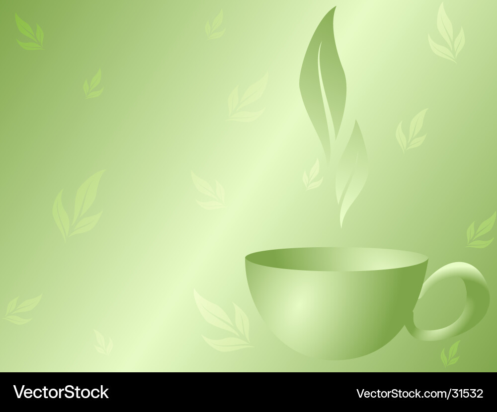 Green tea background Royalty Free Vector Image
