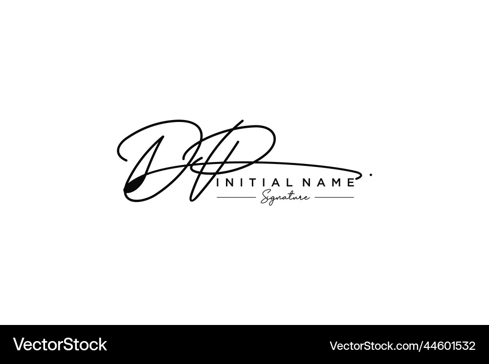Initial dp signature logo template hand drawn Vector Image
