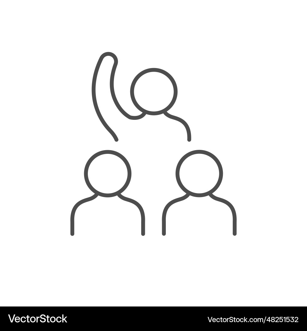 Initiative skill line outline icon Royalty Free Vector Image