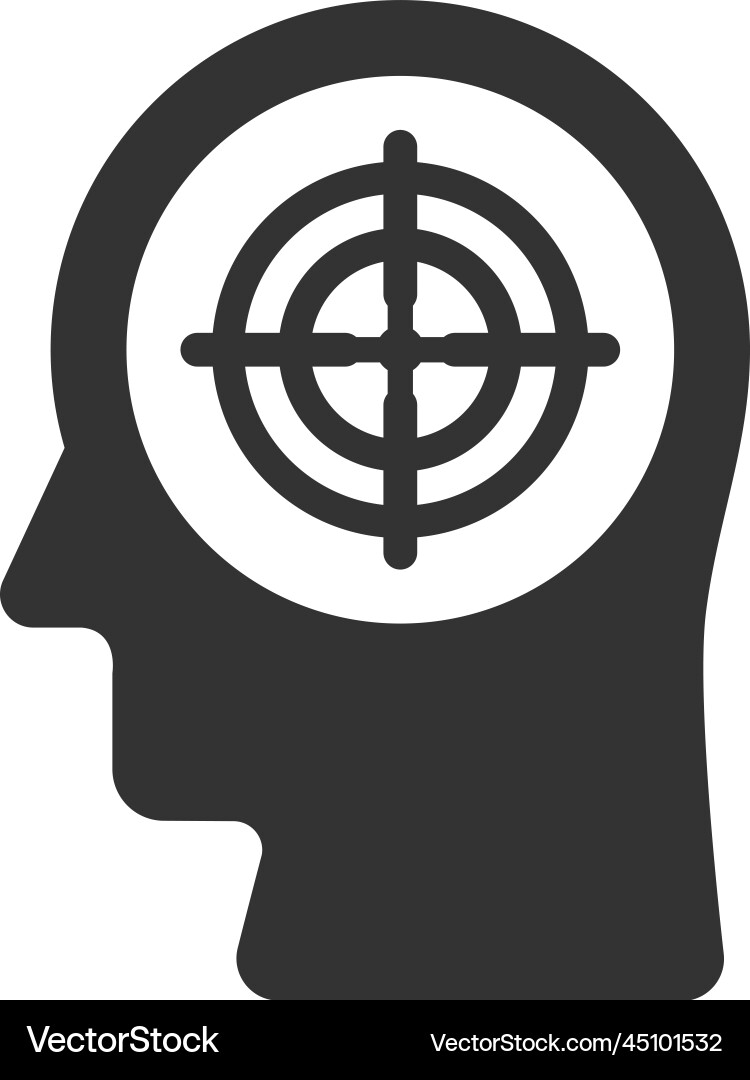 Mind Focus Icon - Target Royalty Free Vector Image