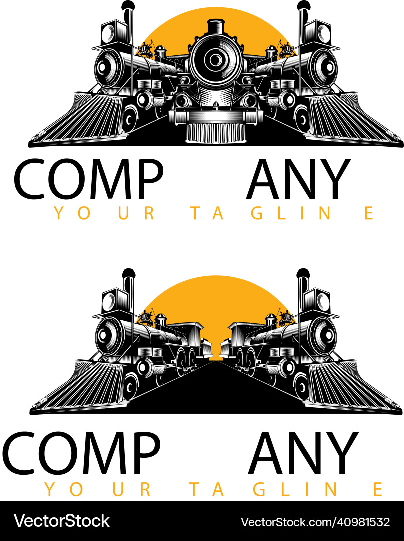 Old train logo Royalty Free Vector Image - VectorStock