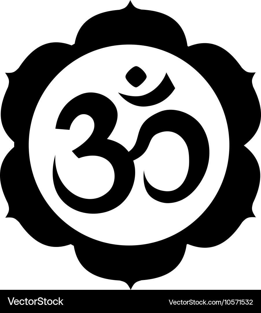 Om or aum sign in mandala round shape isolated Vector Image