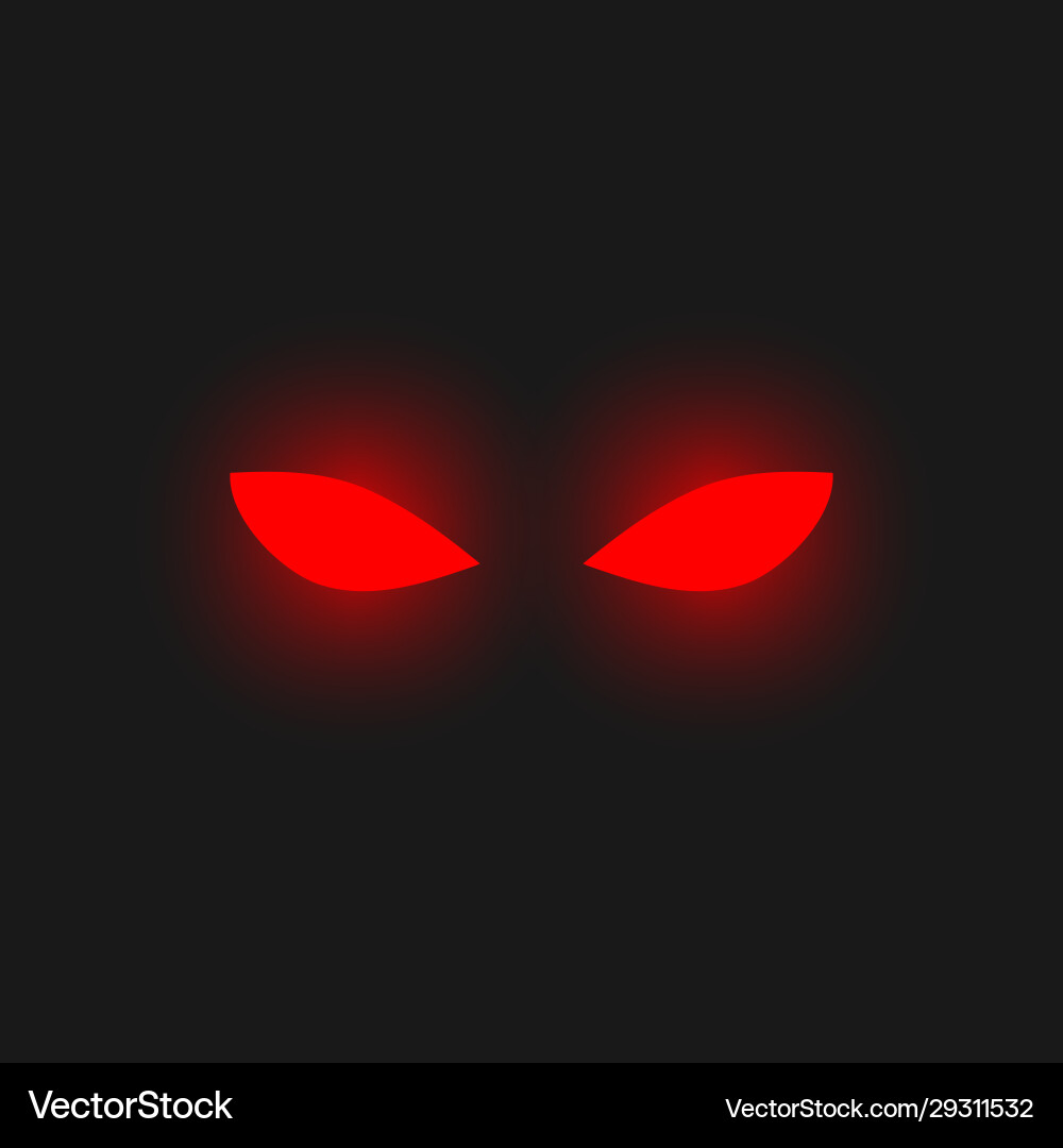 Red Glowing Eyes Royalty Free Vector Image - VectorStock