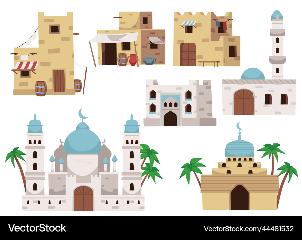 Traditional Middle Eastern Houses Royalty Free Vector Image
