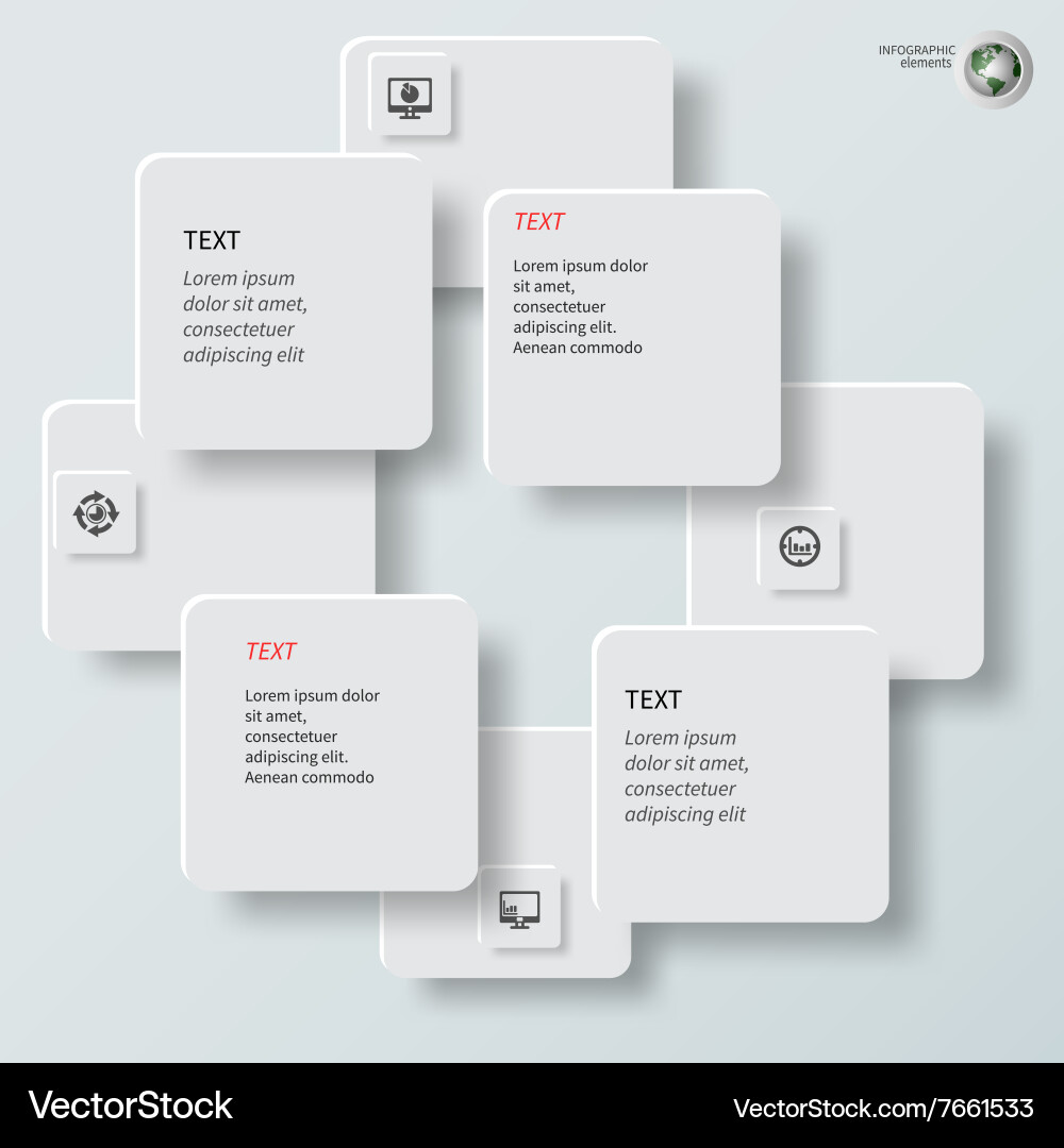 Abstract 3d paper infographics5 Royalty Free Vector Image