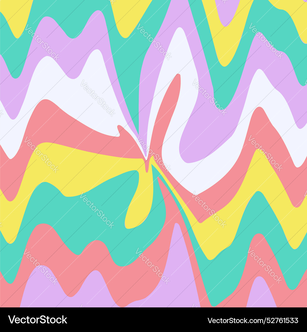 Abstract wavy distorted retro groovy background Vector Image