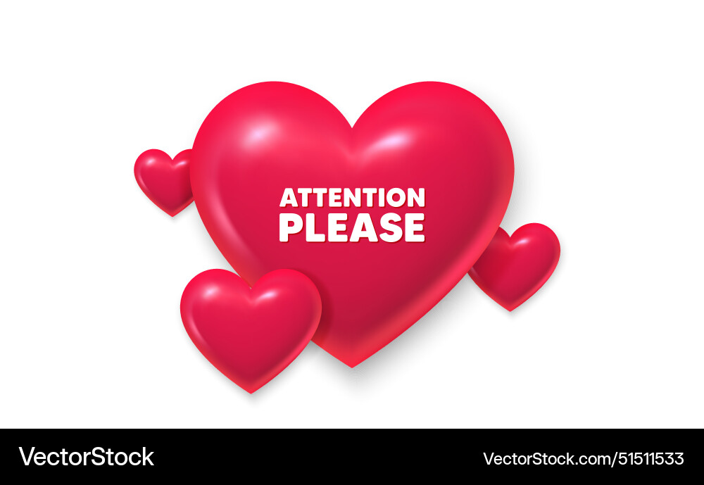 Attention please symbol special offer sign 3d Vector Image