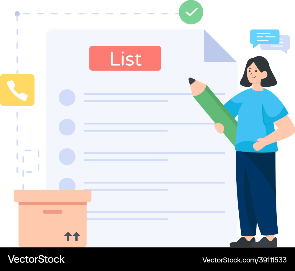 Inventory list Royalty Free Vector Image - VectorStock