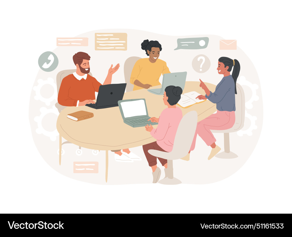 Meeting isolated concept Royalty Free Vector Image