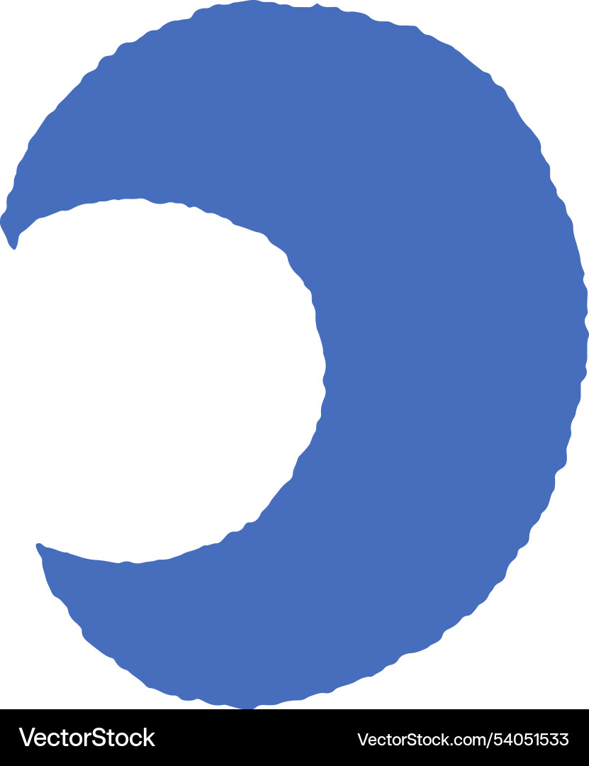 Minimal crescent moon Royalty Free Vector Image