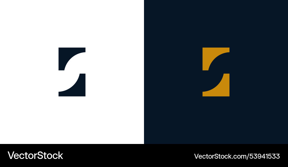 Modern and unique s logo design Royalty Free Vector Image