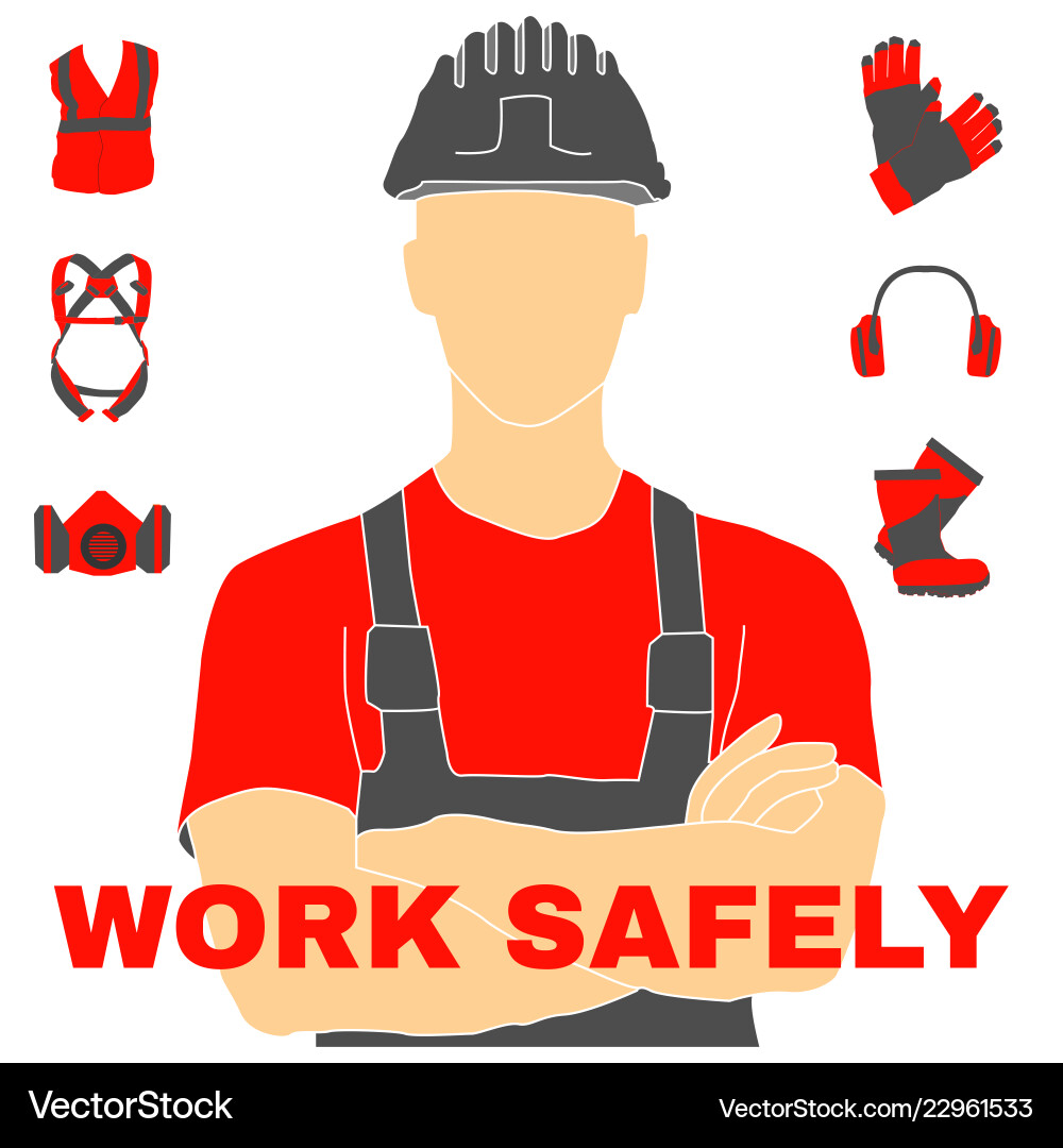 Occupational safety and health icons signs set Vector Image