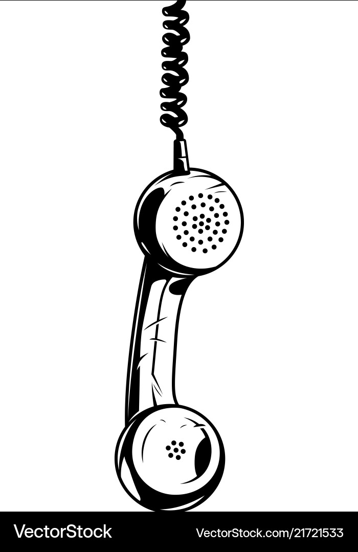 Old phone vintage Royalty Free Vector Image - VectorStock