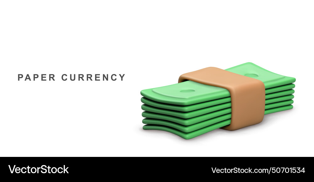 3d realistic money concept Royalty Free Vector Image