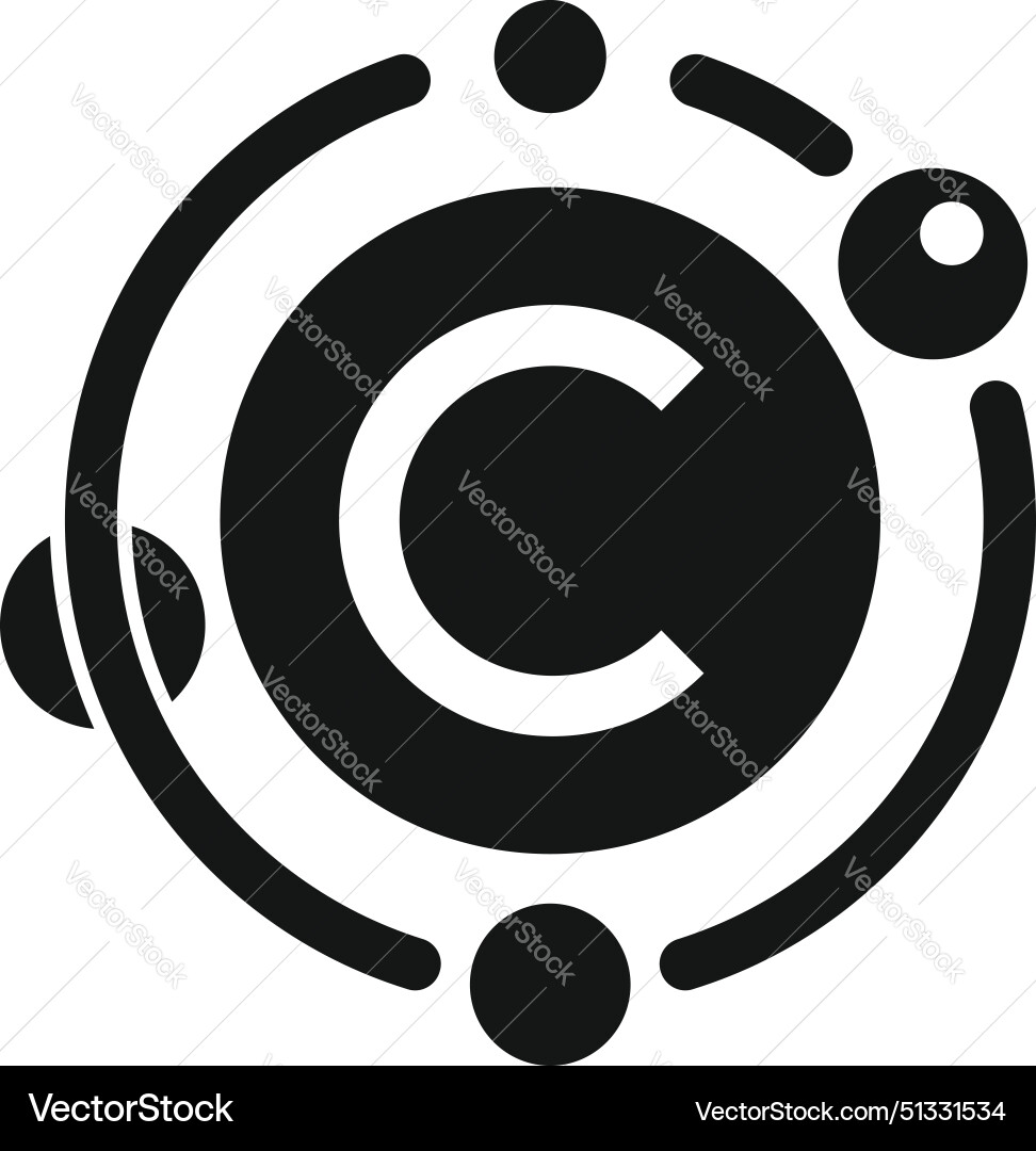 Abstract circular copyright symbol design Vector Image