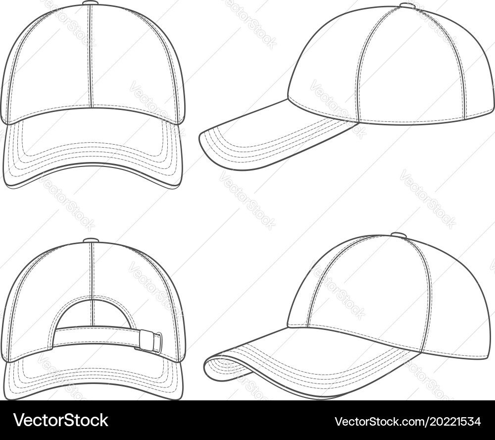 Baseball Cap Collection Royalty Free Vector Image