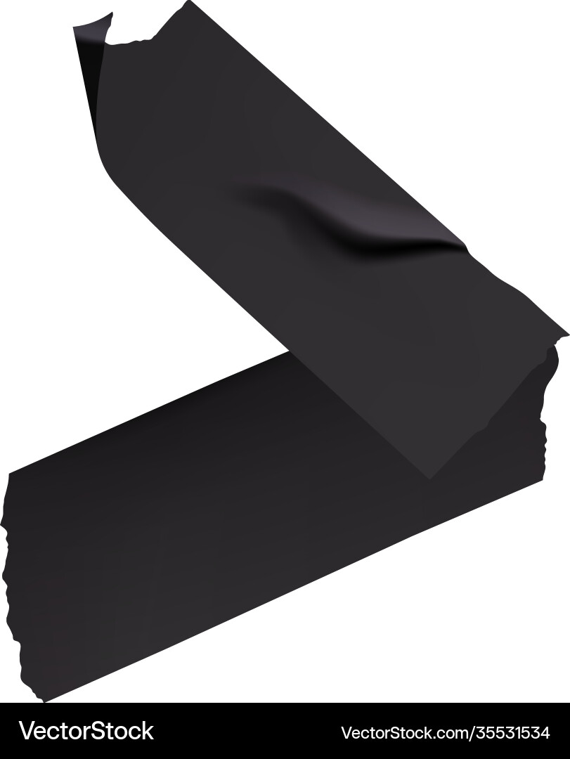 Black sticky tape Royalty Free Vector Image - VectorStock