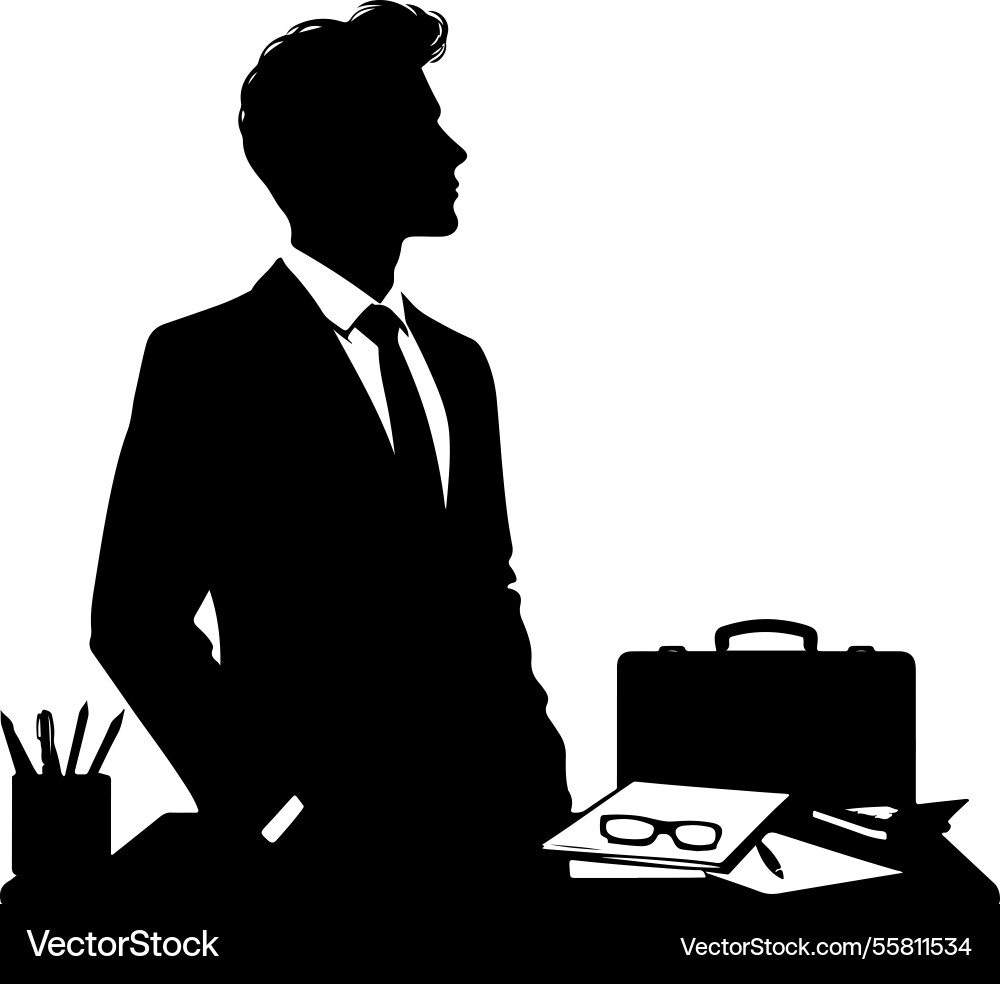Businessman silhouette Royalty Free Vector Image