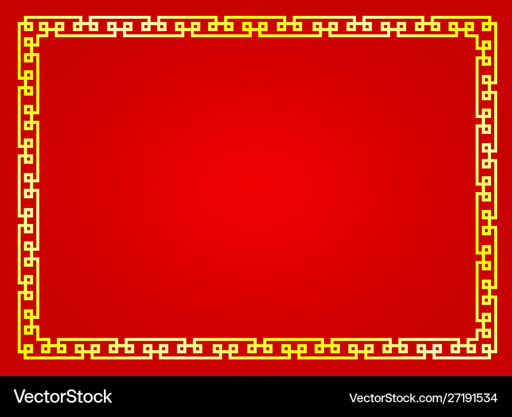 Chinese border frame for greeting card memory new Vector Image