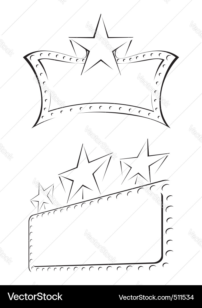 Classic Neon Sign Sketch Royalty Free Vector Image