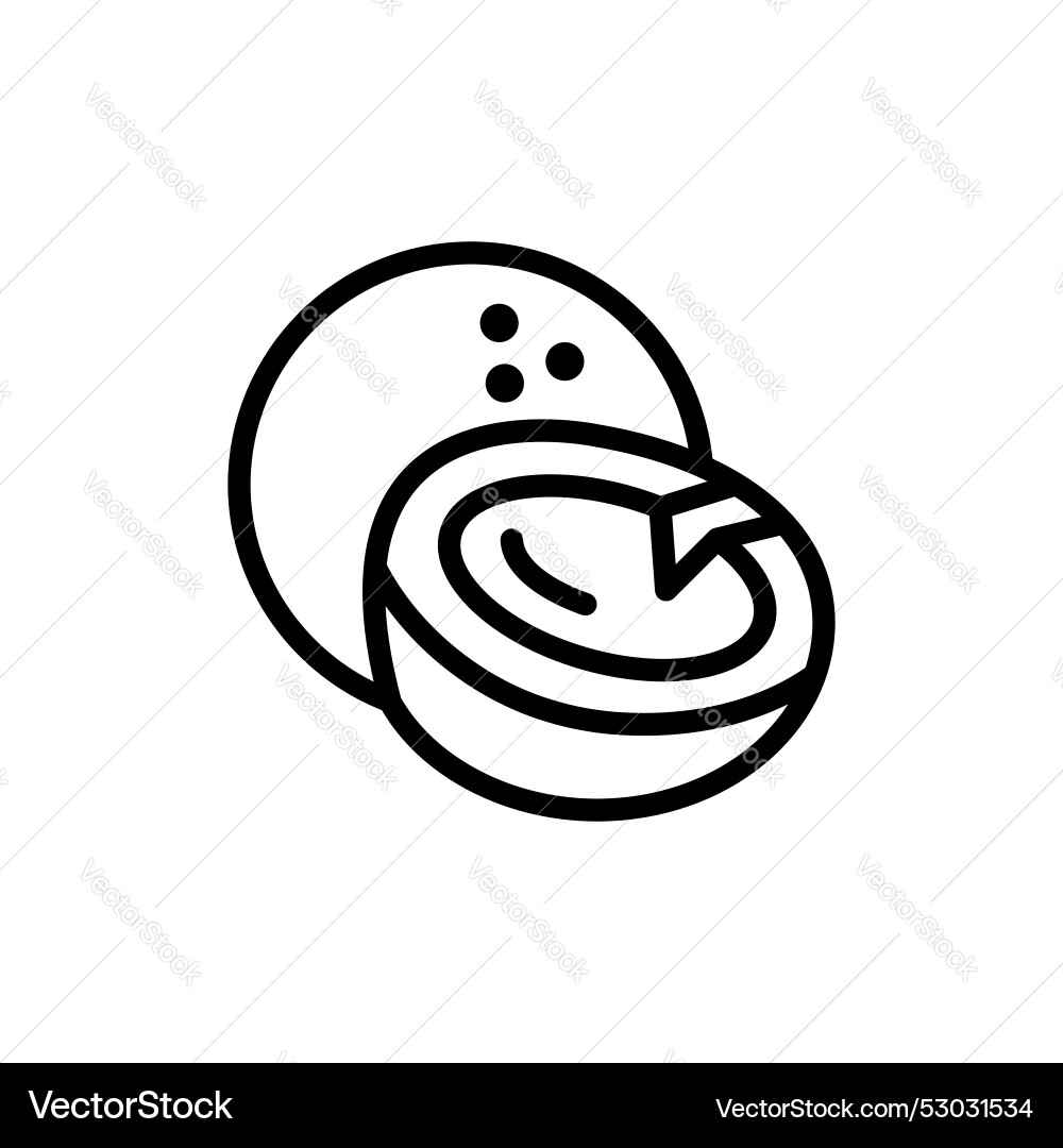 Coconut icon isolated on white background Vector Image
