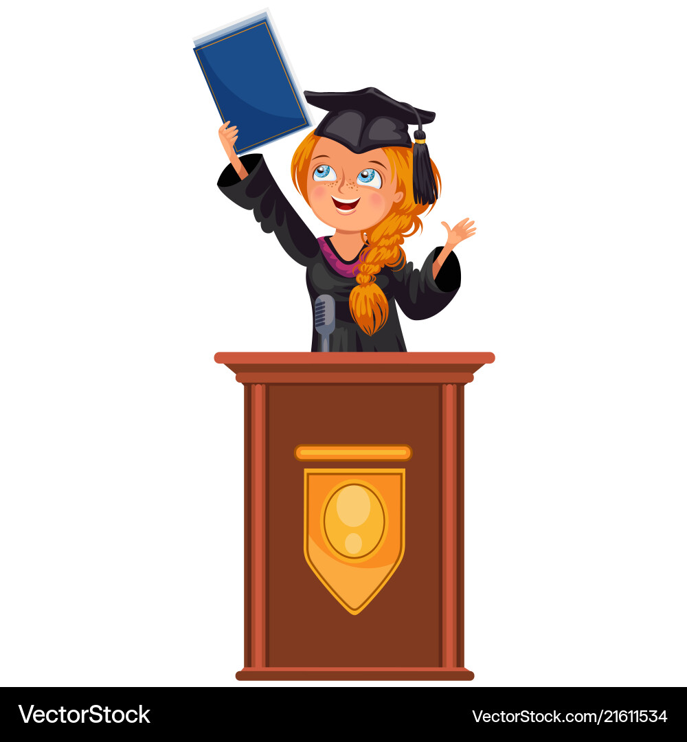 College graduation flat colorful poster Royalty Free Vector